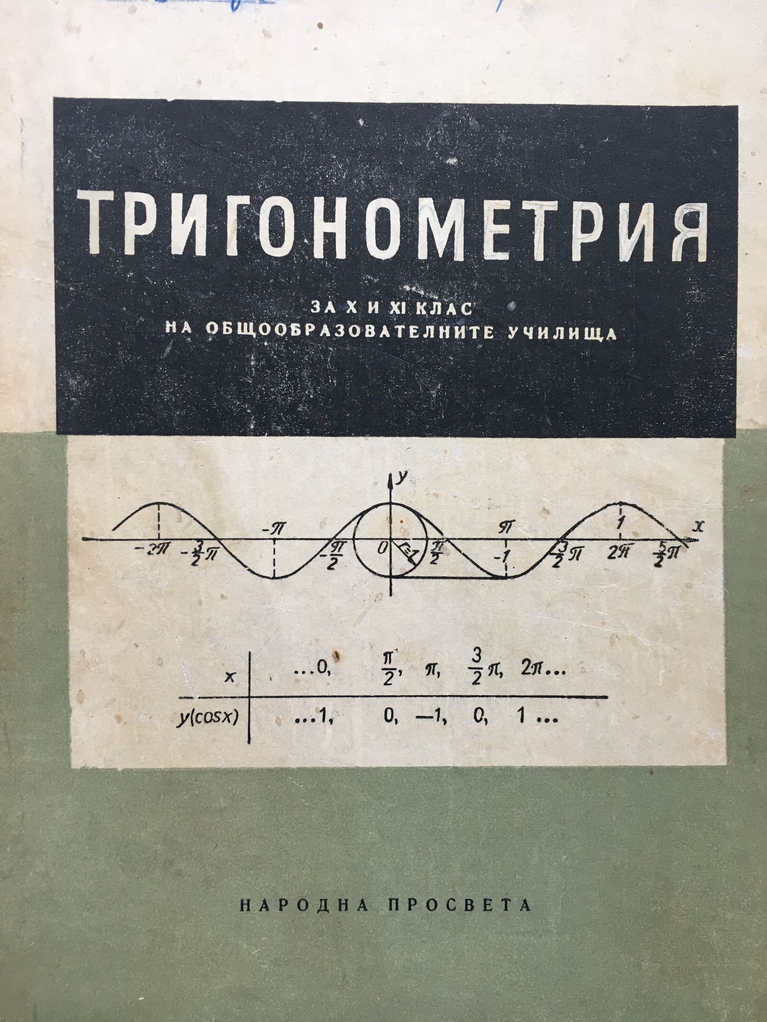Тригонометрия Учебник за X и Xi клас на общообразователните училища Ортограф антикварна